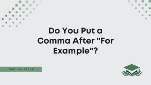 Do You Put a Comma After "For Example"? - English Recap