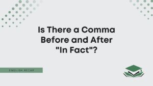 Is There a Comma Before and After "In Fact"? - English Recap