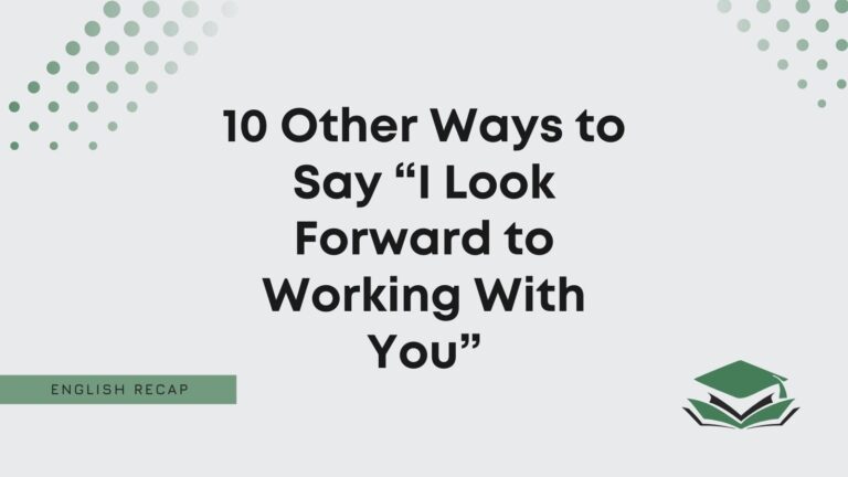 Other Ways to Say “I Look Forward to Working With You” - English Recap